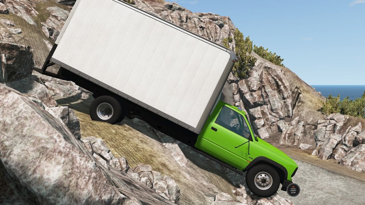 BeamNG Drive - D45 Box Truck Transporting Wood Planks Part 2 - YouTube