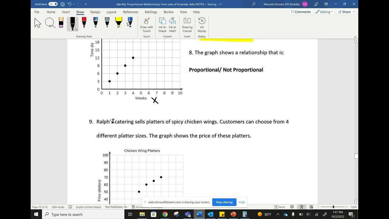 Identify Proportional Relationships from Bivariate Data: QUIZ - YouTube