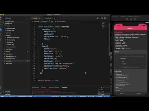 React Native Tutorial 34 - Text Style Props - React Native - YouTube