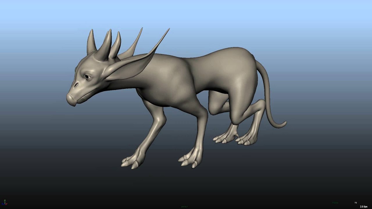 3D Animation Creature 'Nico' Walk Cycle - YouTube