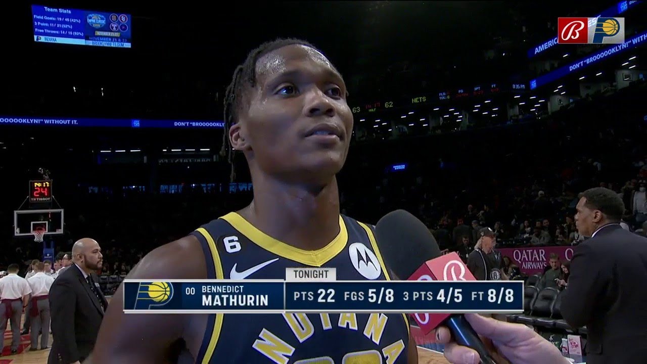 Mathurin on his strong first-half performance: 'I was locked in coming ...