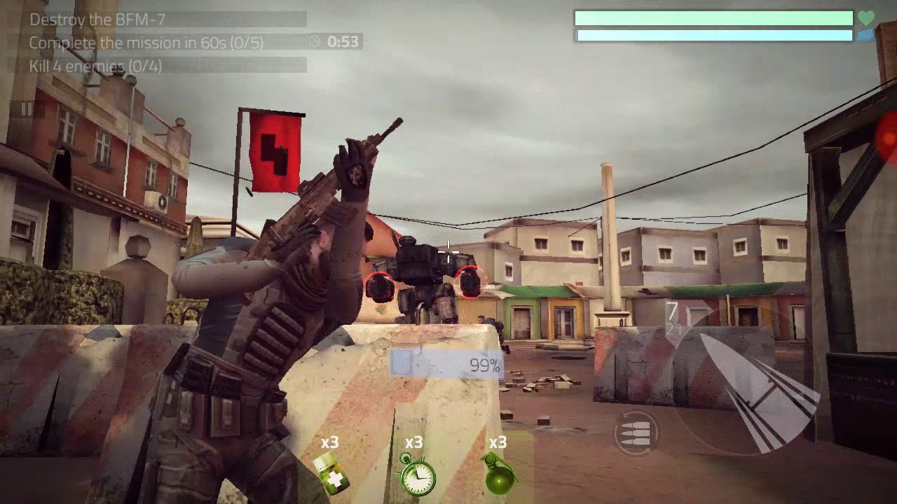 Cover fire harder level robot killing - YouTube