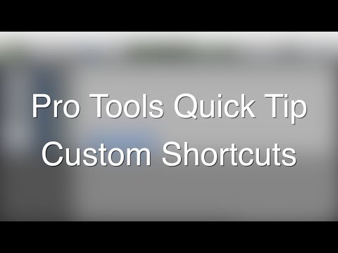 Creating Custom Keyboard Shortcuts in Pro Tools for Faster Workflow ...