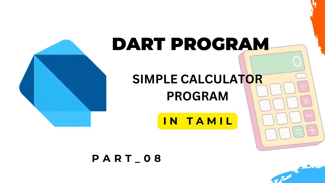 Simple Calculator Using Dart Program In Tamil Youtube
