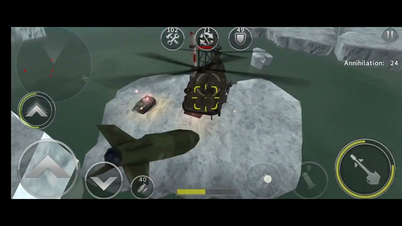 GUNSHIP BATTLE; Game play with CHINOOK episode 5 mission 5 new game ...