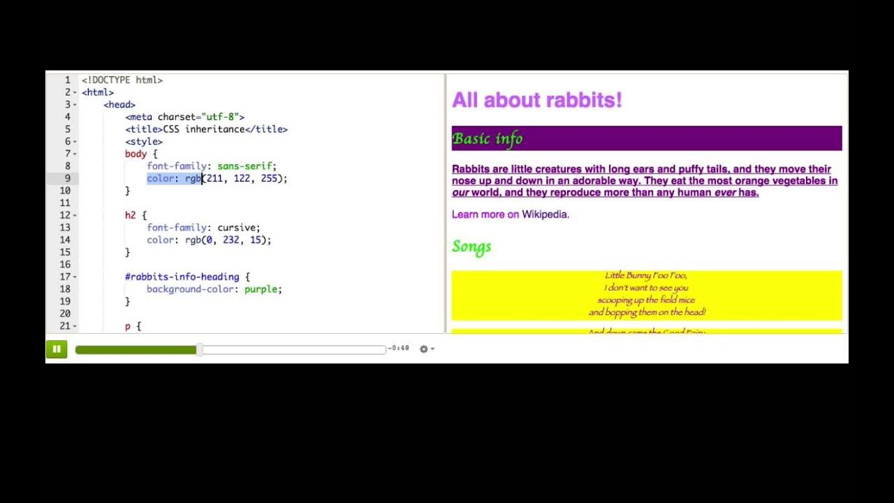 CSS inheritance | Intro to HTML/CSS: Making webpages | Computer Programming | Khan Academy - YouTube