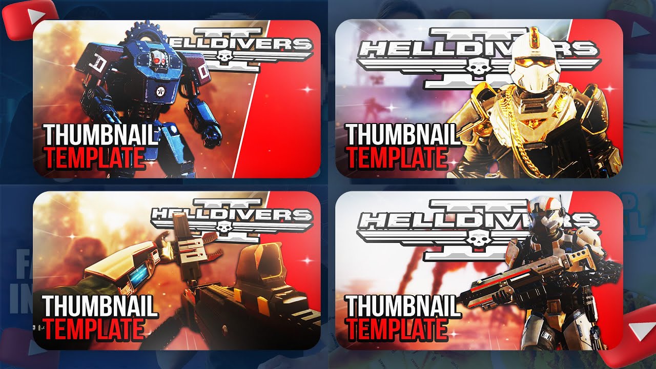 HELLDIVERS 2 THUMBNAIL TEMPLATE! PSD!! - YouTube