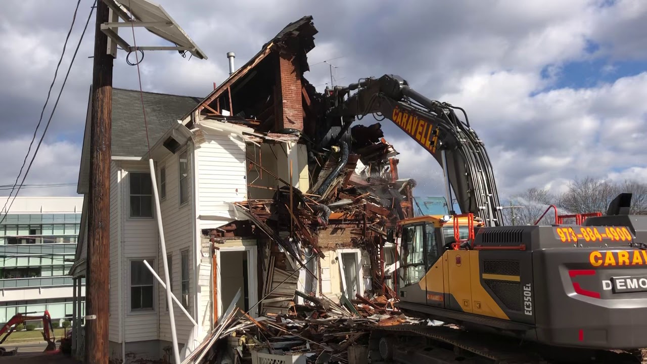 House knocked down - YouTube