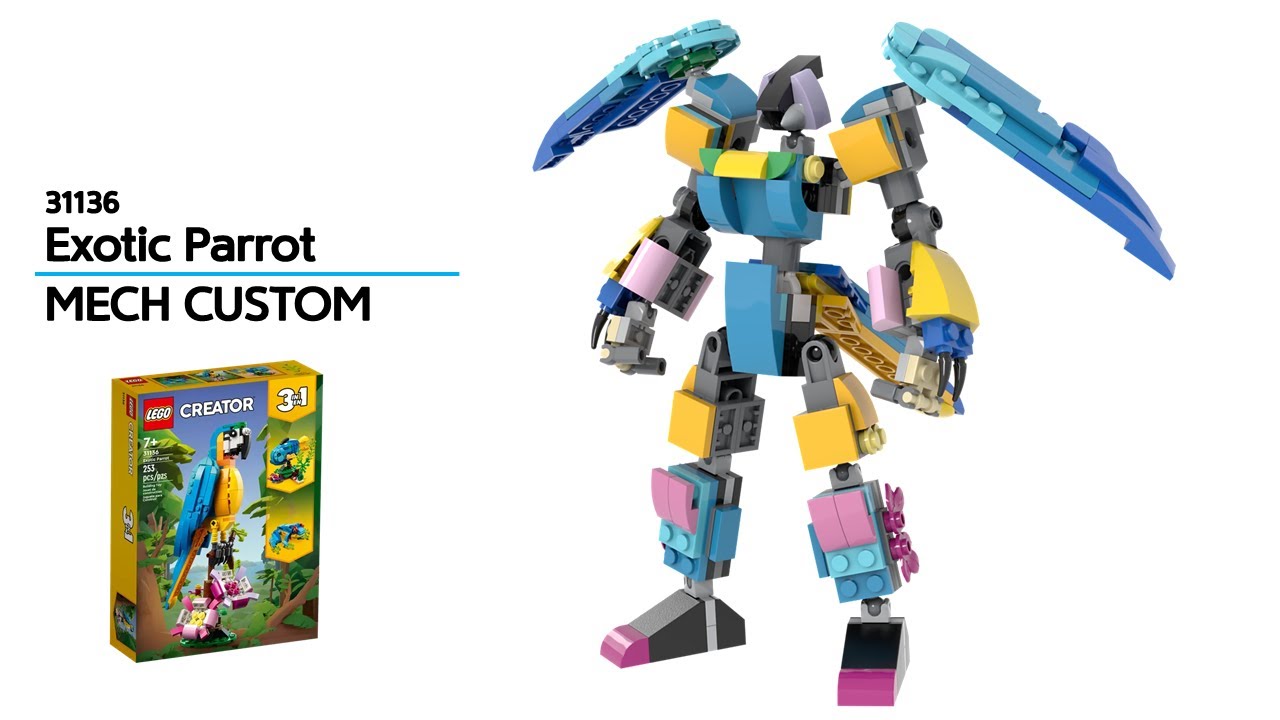 LEGO 31136 Exotic Parrot Mech Custom Full version - YouTube