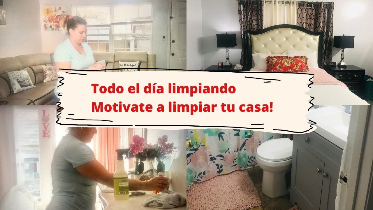 TODO EL DÍA LIMPIANDO|RUTINA DE LIMPIEZA MOTIVATE A LIMPIAR TU CASA ...