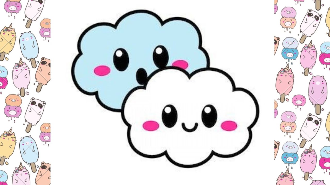 How to draw a cloud step by step || cloud drawing for kids - YouTube