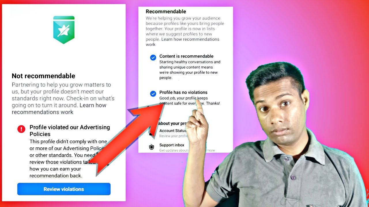 Profile violated our Advertising Policies | Profile Not Recommendable ...