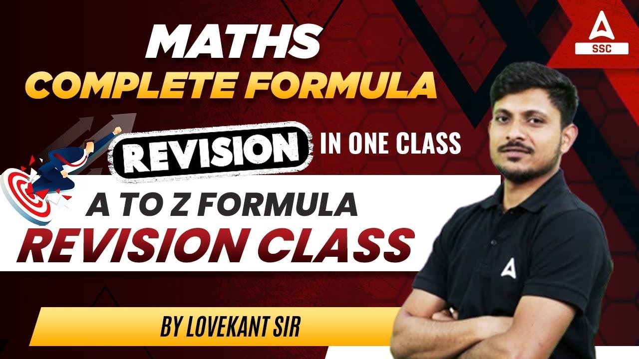SSC CGL 2023 | Maths Complete Formula Revision Based On Latest Pattern ...