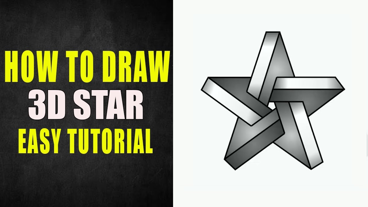 How to Draw Impossible Star in 3D | 3D Drawing Tutorials | Mady Arts ...