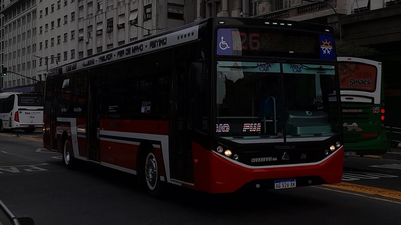 Línea 126 nuevo interno 74 Todo Bus Retiro MT17 PLUS con aire ...