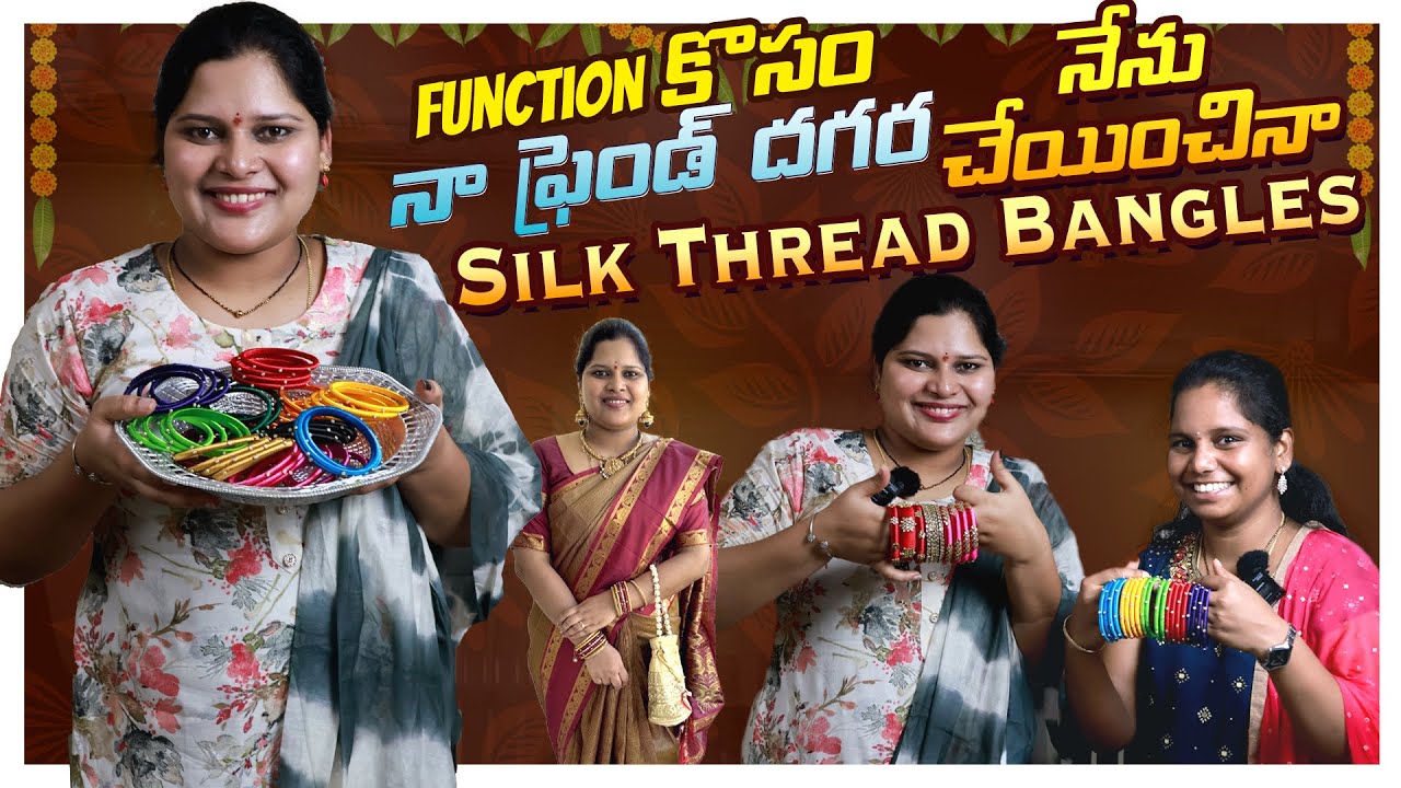 thread bangles making | silk third bangles designs | diy silk thread bangles | Telangana pilla ...