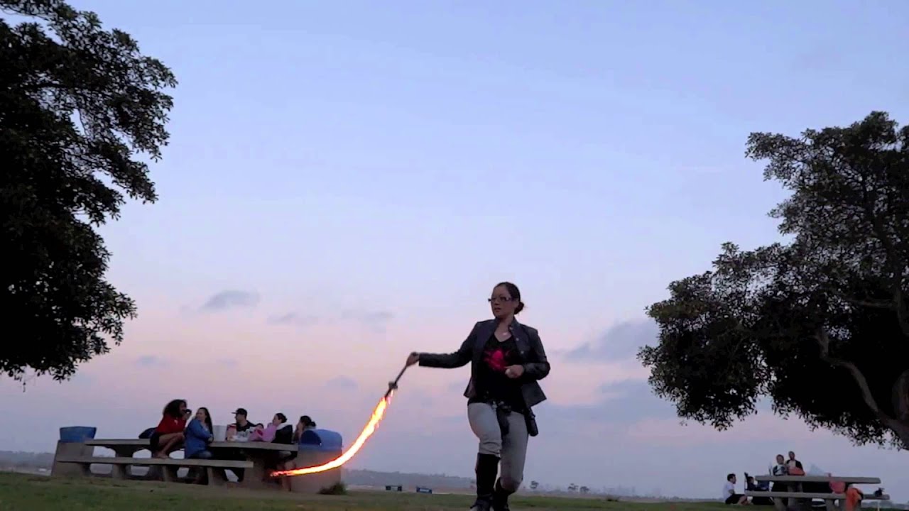 Michelle Nyree's First Time Fire Whipping! - YouTube