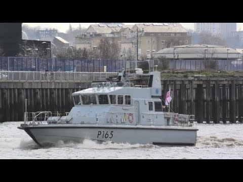 Royal Navy Patrol ship HMS EXAMPLE in LONDON - YouTube
