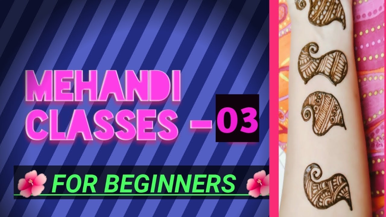 Mehandi classes for beginners part -03, Basic Mehandi shapes for ...