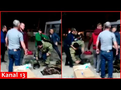 Səfərbər olunan sərxoş ruslar arasında əlbəyaxa dava düşdü- budur rusların səfərbərliyi