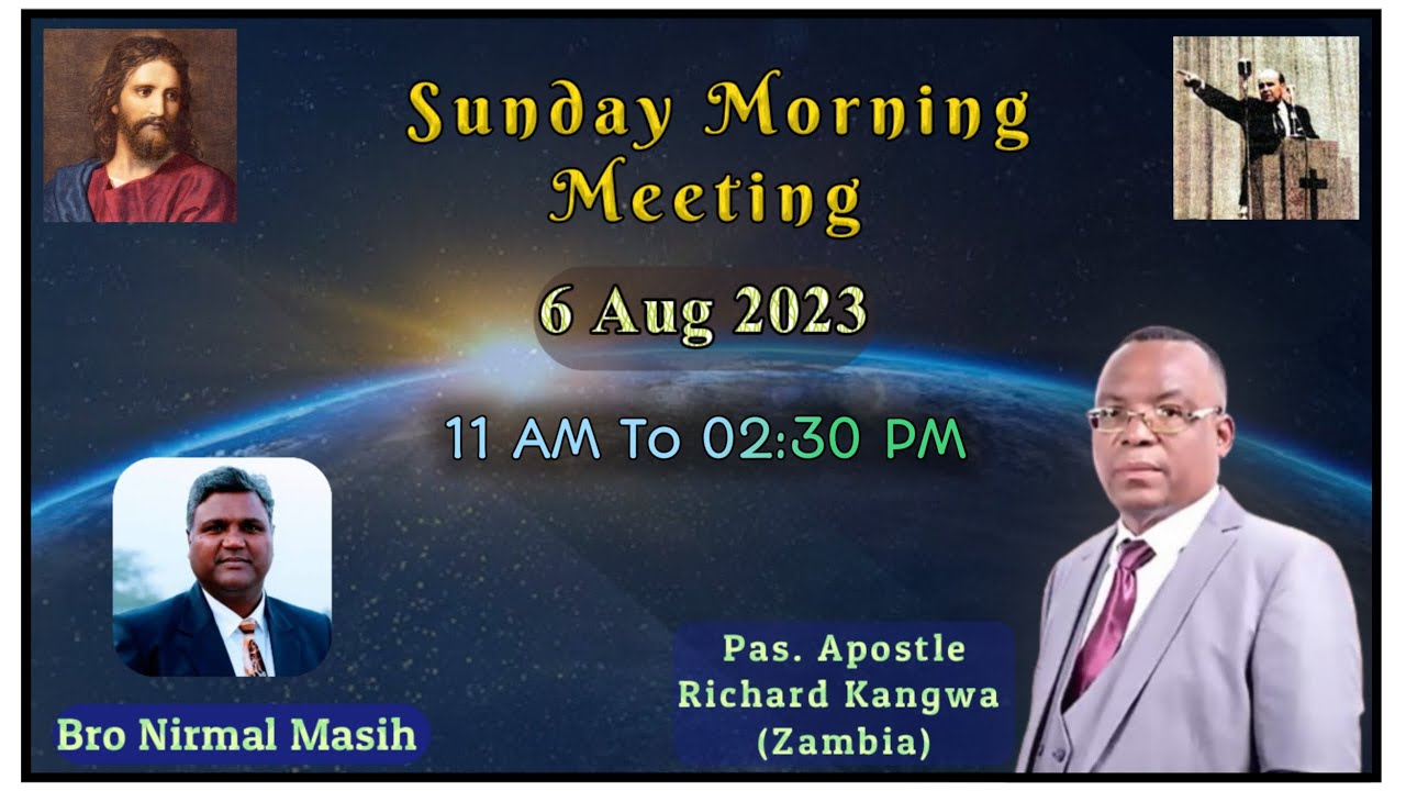 Ps. Apostle Richard Kangwa (Zambia) Sunday Morning Meeting|| 06/08/2023 ...