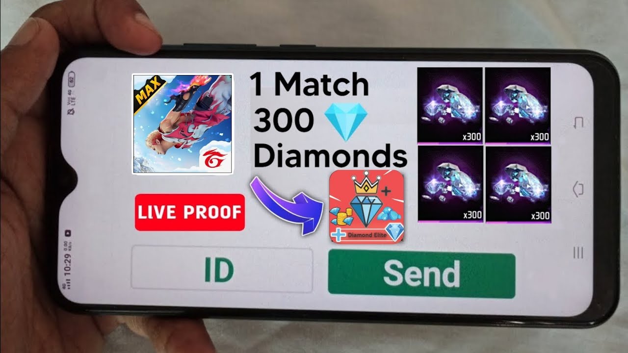 1 Match = 300 Diamonds💎 Direct In FF UID ! How To Get Free Diamond In ...