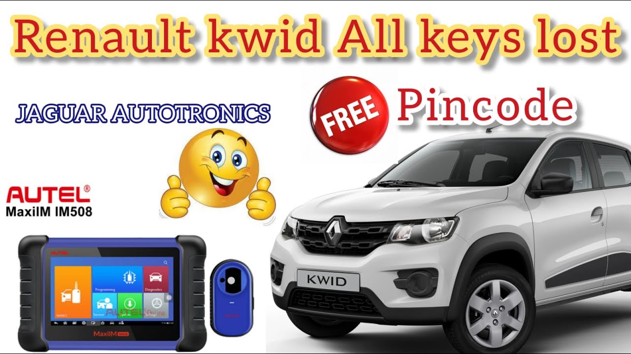 RENAULT KWID ALL KEYS LOST PROGRAMMING FREE PINCODE | AUTEL 508 # ...
