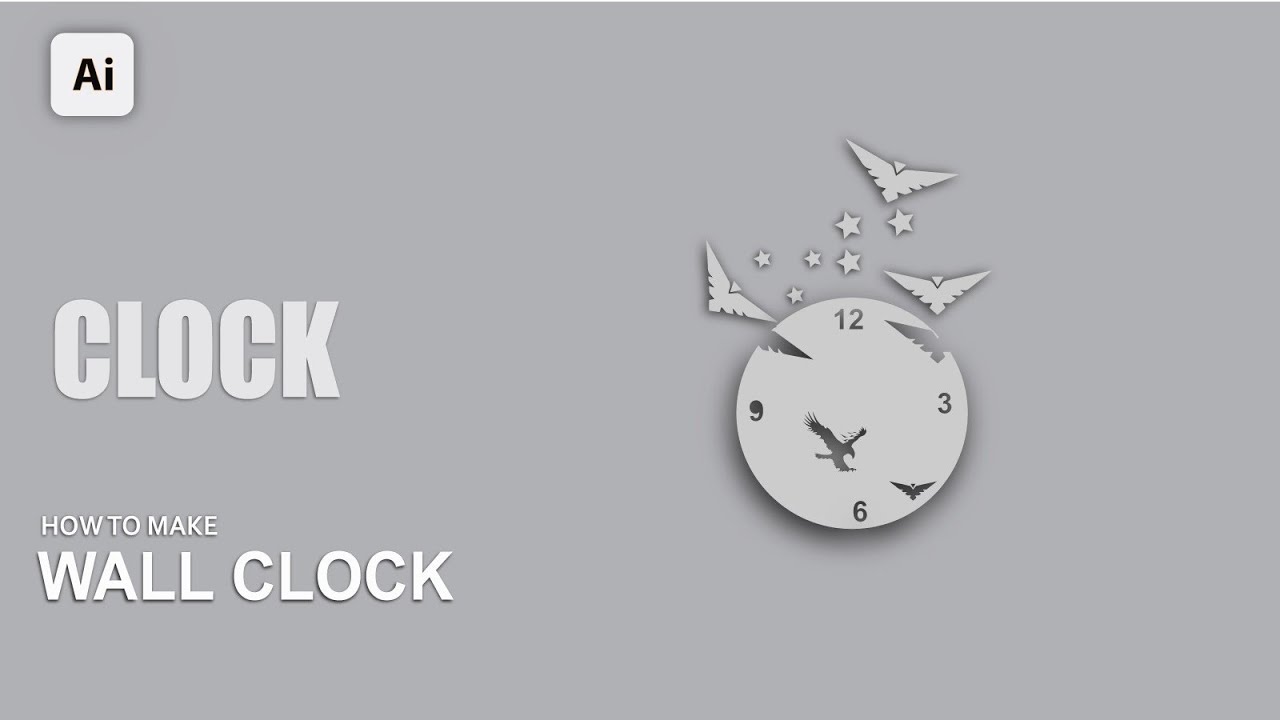 Adobe Illustrator Tutorial | How To Create Wooden Wall Clock In Adobe ...