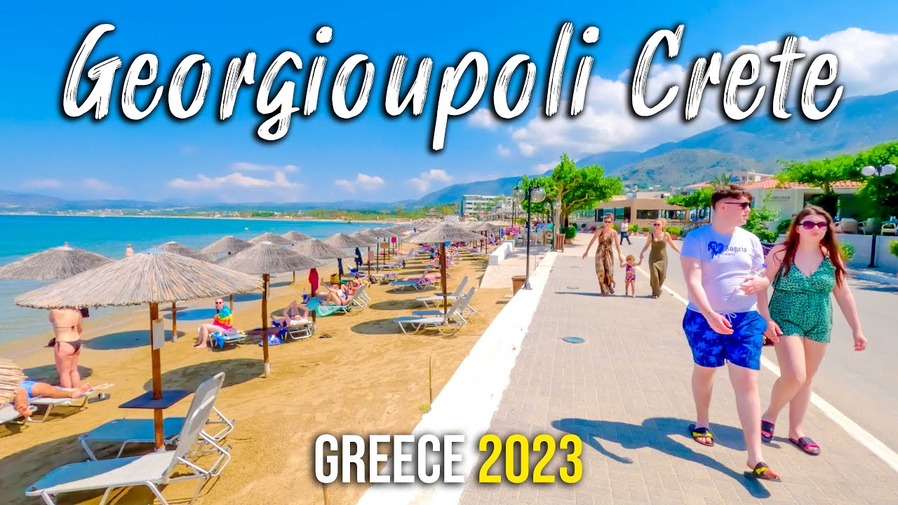 Chania Crete, Georgioupoli, walking tour 4k, Drone shots, Kreta, Greece ...