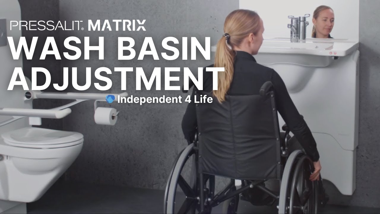 Pressalit MATRIX Wash Basin Adjustment - YouTube