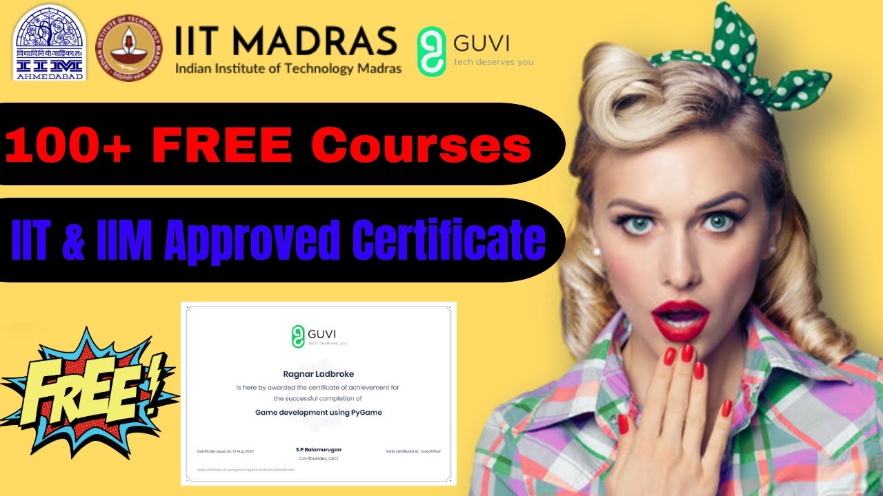 💥100+ FREE Courses by IIT Madras/IIM Ahmedabad By GUVI 2020 | FREE ...