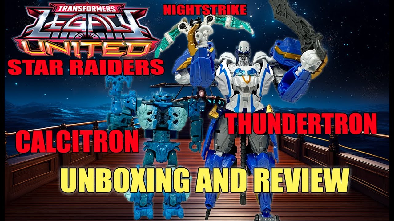 TRANSFORMERS STAR RAIDER THUNDERTRON CALCITRON AND NIGHTSTRIKE 3 PACK ...