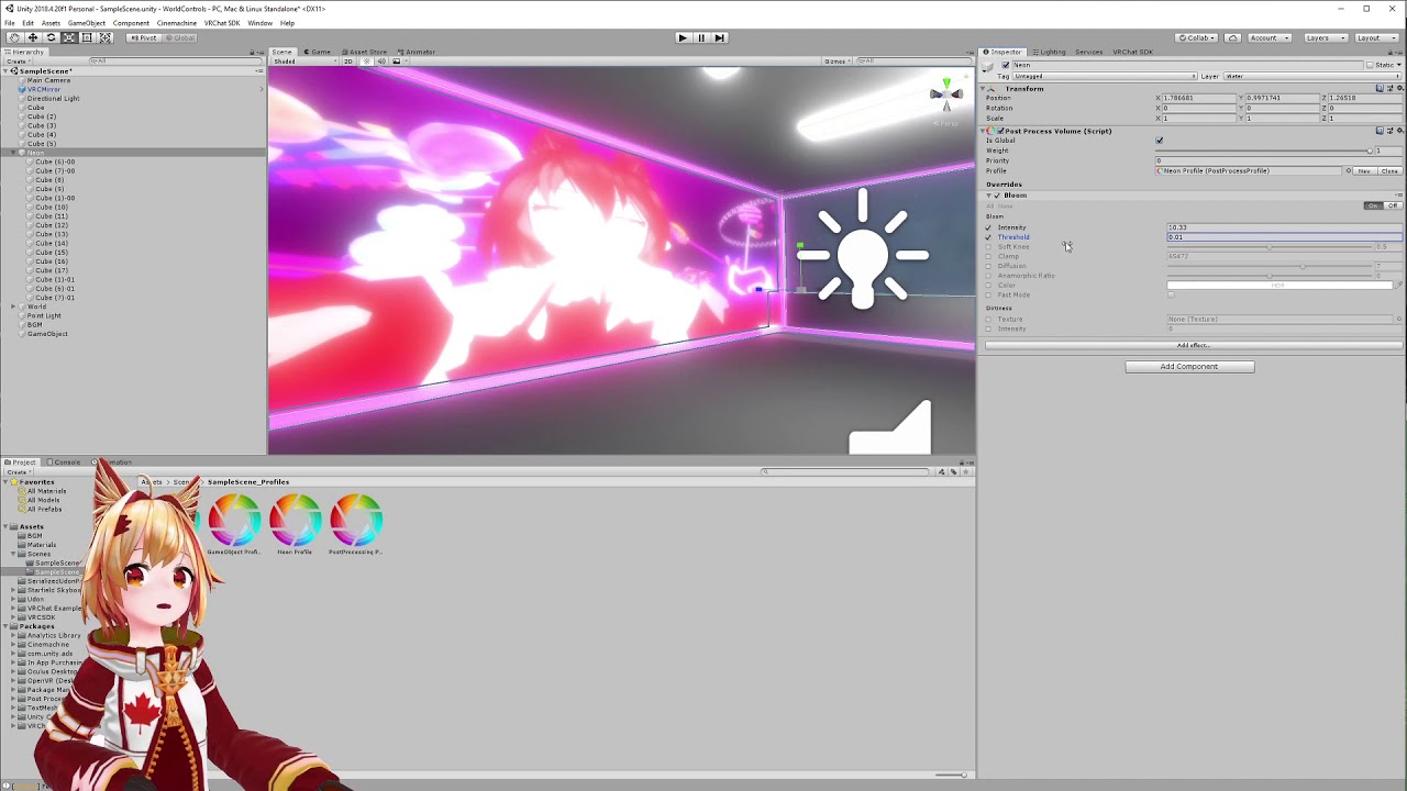 VRChat | Neon Lighting & Bloom Effect - YouTube