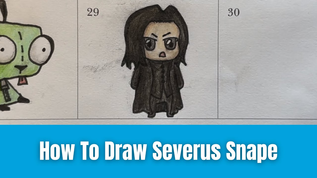 How to Draw Cartoons: Severus Snape - YouTube