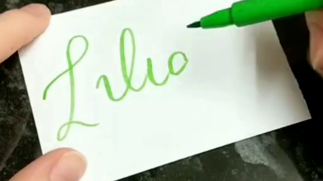 Liliana - modern calligraphy name - YouTube