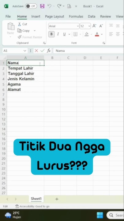 Titik Dua di Excel Ngga Lurus? #excel #exceltips #exceltricks #exceltutorial #microsoft - YouTube
