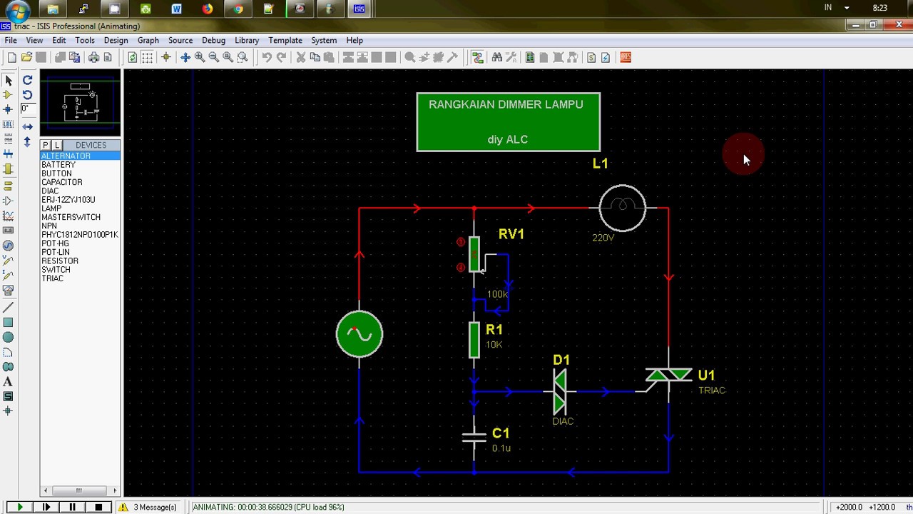 Cara Membuat Rangkaian Lampu Dimmer Di Proteus #40 - YouTube
