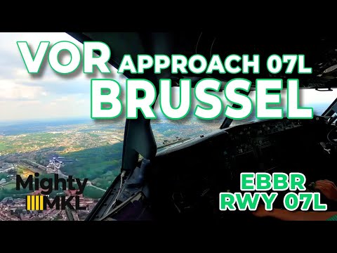 VOR approach runway 07L Brussels Airport (BRU EBBR) - YouTube