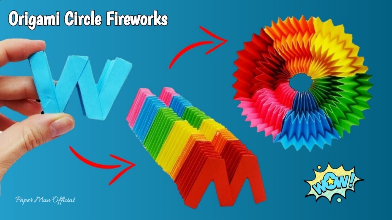 Origami Game: Circle Firework | How to Make an Easy Paper Toy | Paper ...