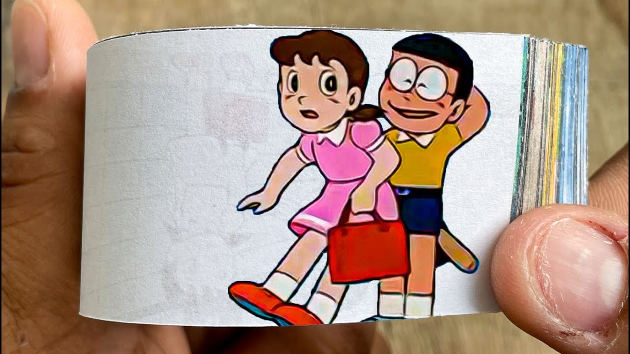 Doraemon Cartoon Flipbook #249 | Nobita Attracts Shizuka Panty Flip ...