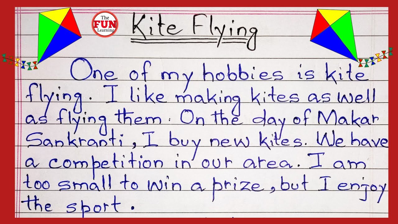 Kite Flying Essay | 🪁 Kite Flying Short Essay | thefunlearning - YouTube
