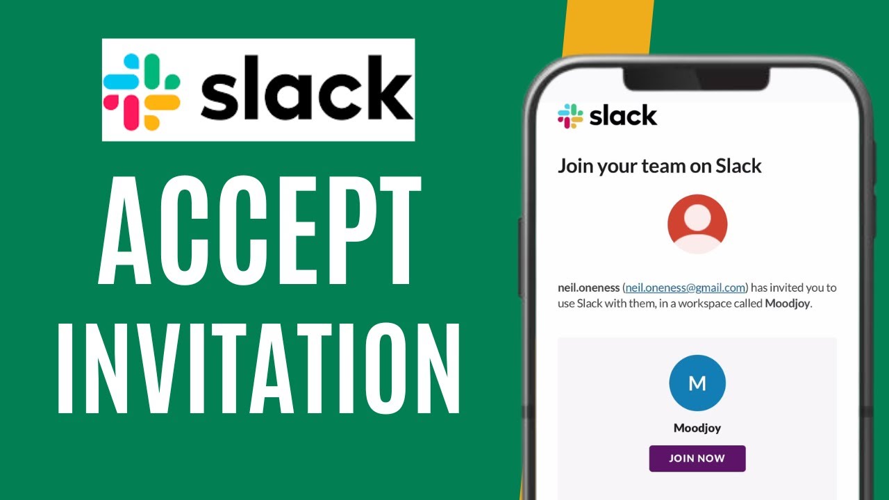How To Accept An Invitation On Slack - YouTube