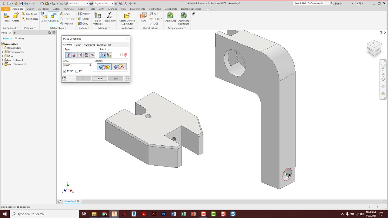 Arbor Press - Assembly - Constraint Demo v2 - YouTube