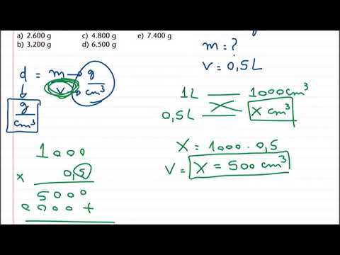 Calculando a massa pela fórmula da densidade #Química - YouTube