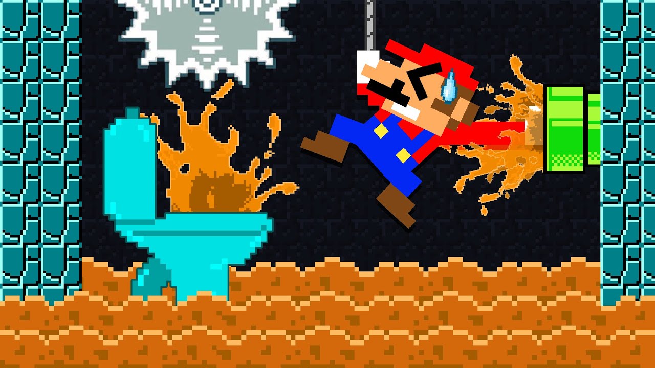 Mario's Rising Poop Pipes Maze Escape | Game Animation - YouTube