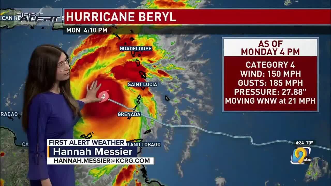 Meteorologist Hannah Messier discusses Hurricane Beryl - YouTube