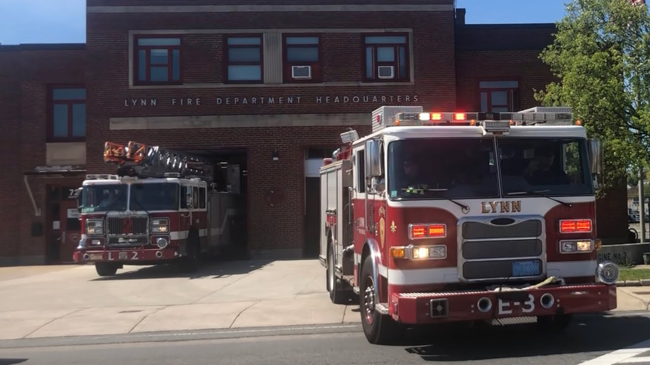 Engine 3 ladder 2 responding to a fire alarm - YouTube