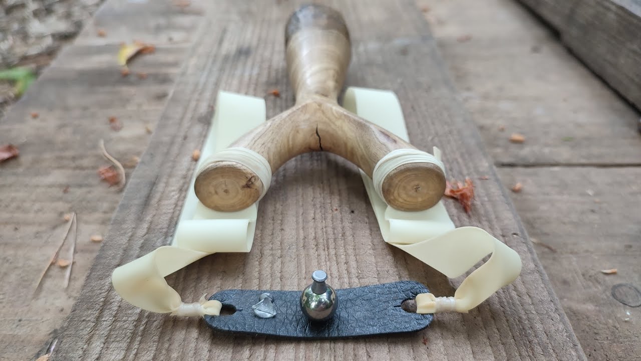 11mm steel vs .177 pellet, Slingshot Catapult precision practice - YouTube