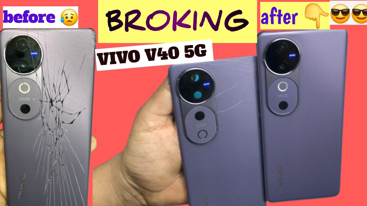 VIVO V40 BACK GLASS CHANGE HARD BROKING GLASS REPLENISHMENT #VIVO - YouTube