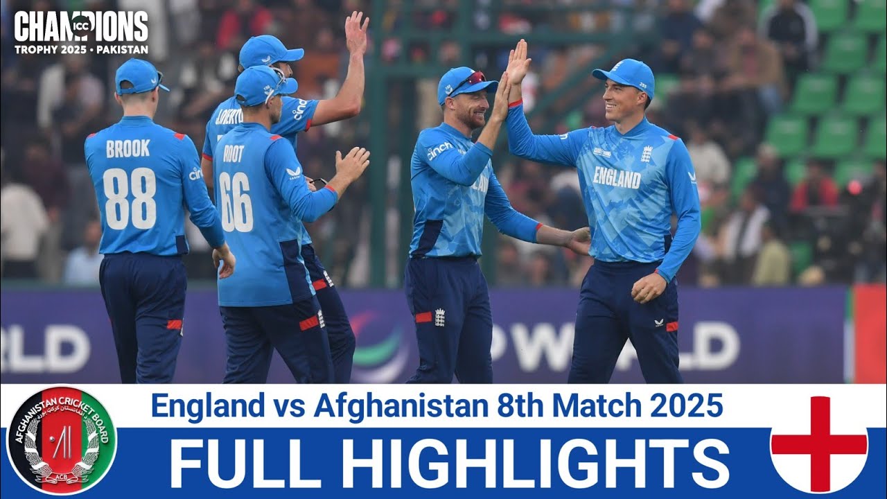 England vs Afghanistan Champions Trophy 2025 Highlights | 27th February ...
